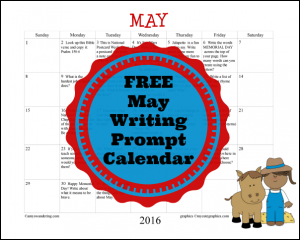 May Writing Prompt Calendar